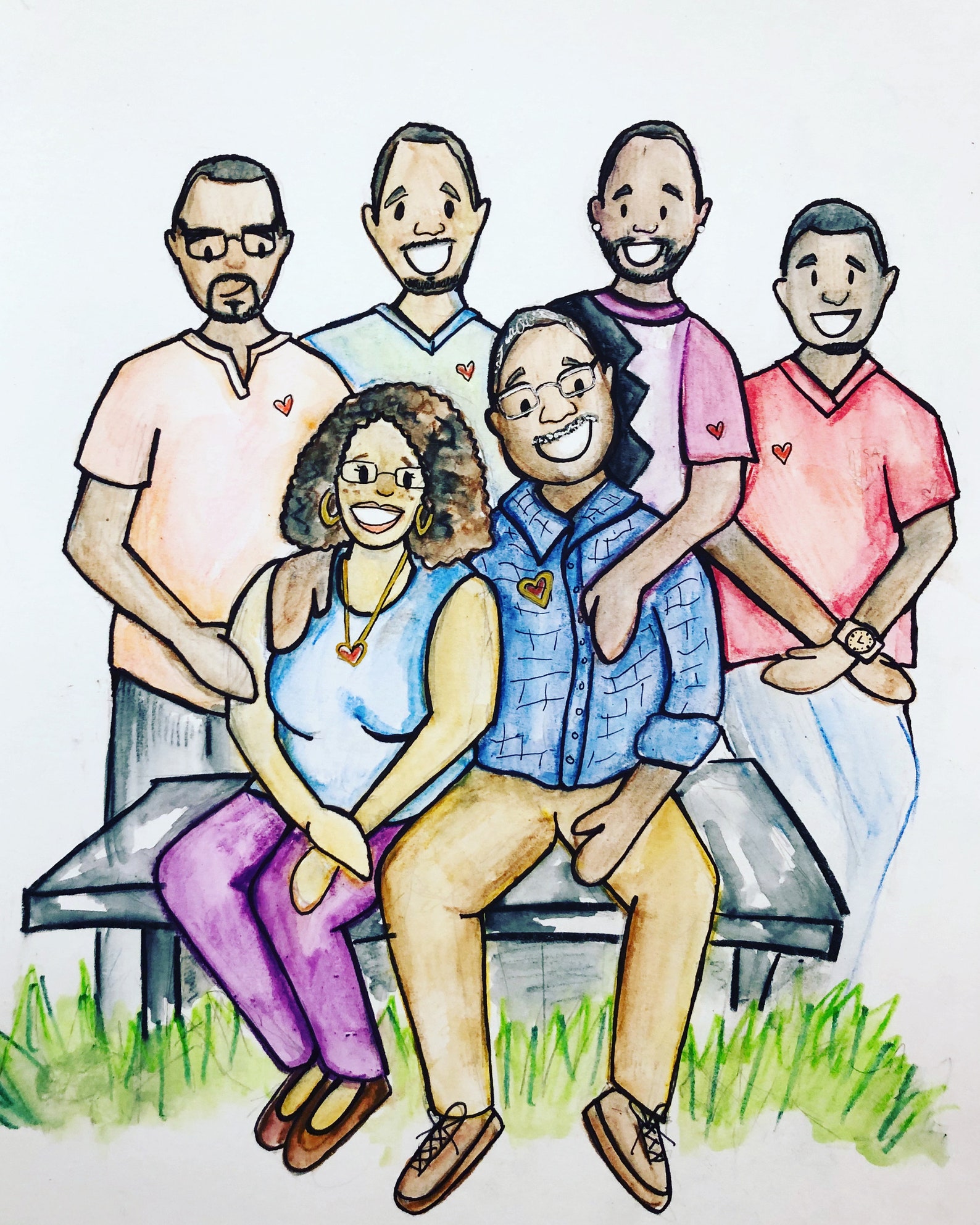 Custom-made Family Portraits (5+ Characters) - Etsy