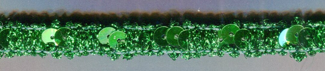 Sold by the Meter Green Sequin Border 10 Mm - Etsy