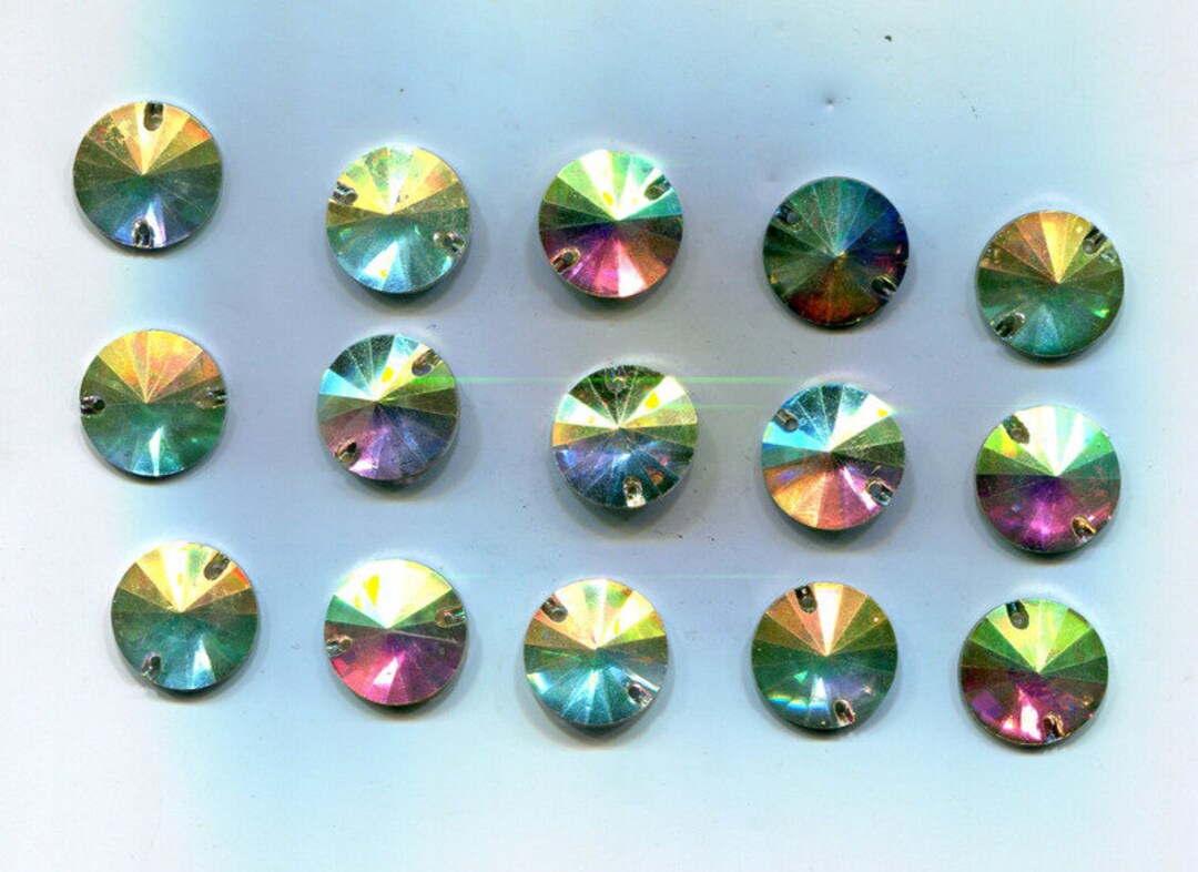 40 Seam Acrylic Rhinestone Crystals Around Crystal AB 14 Mm - Etsy