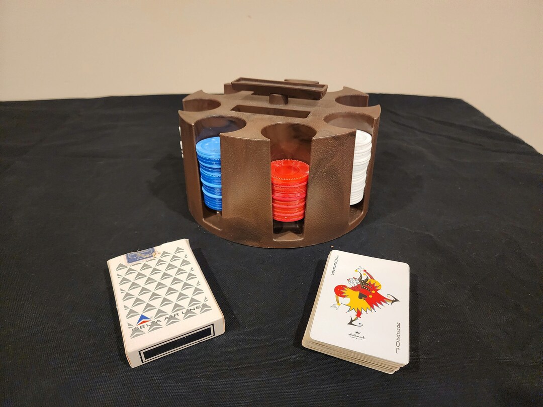 Vintage Poker Chip Caddy. Poker Carousel - Etsy