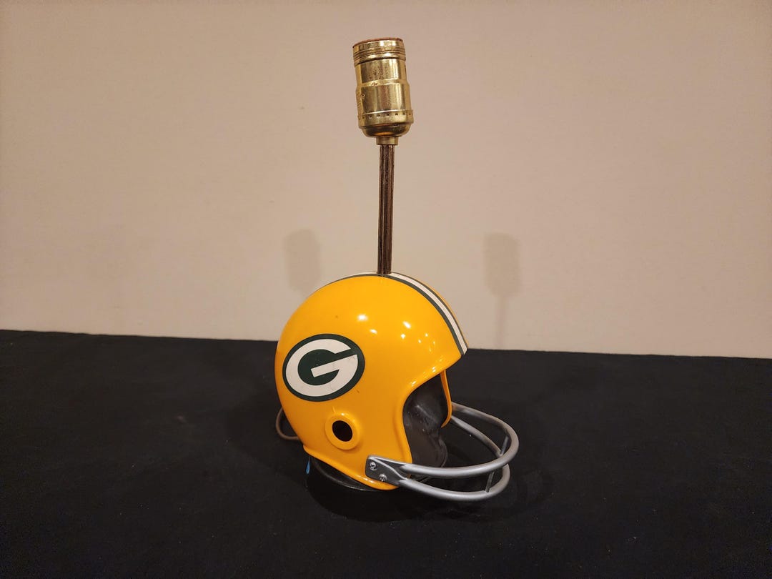 Vintage Green Bay Packers Mini Football Helmet Lamp, Vintage NFL Helmet ...