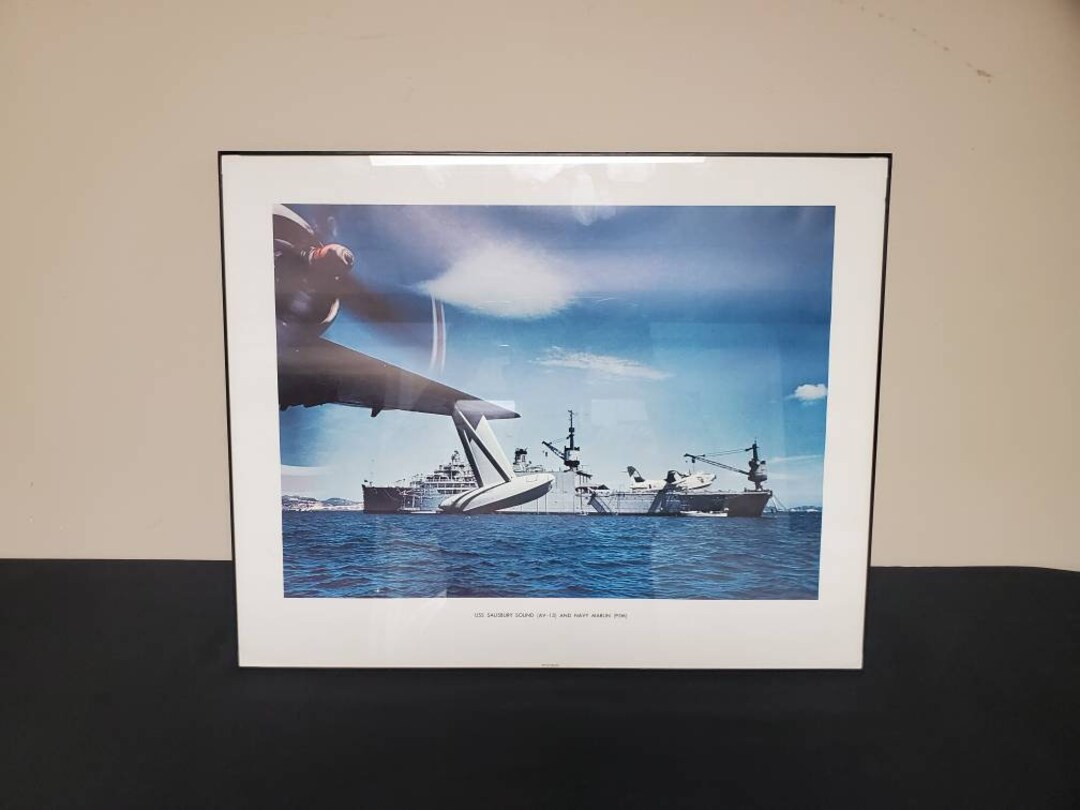 Vintage US Navy Photo/print, USS Salisbury Sound AV-13 and Navy ...