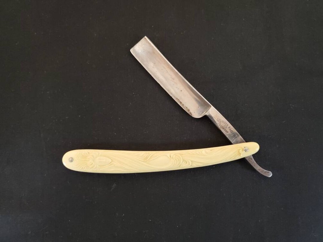 Vintage Celluloid Straight Razor, Art Nouveau Straight Razor - Etsy Italia