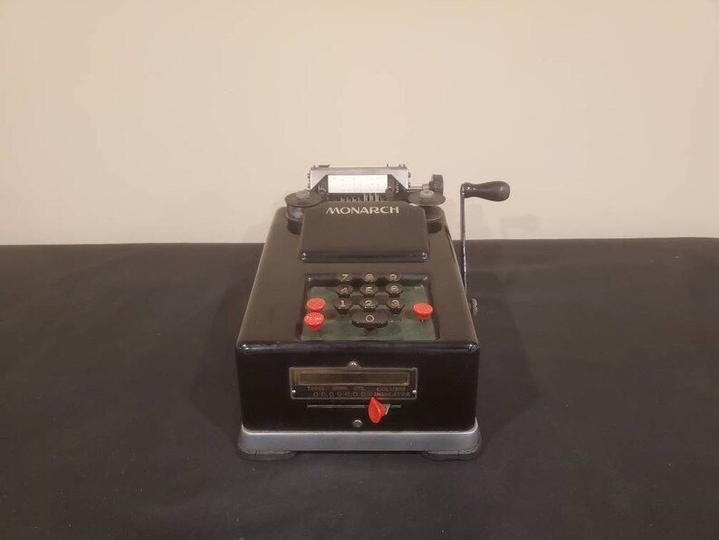 Vintage Monarch Hand Crank Listing Adding Machine | Etsy