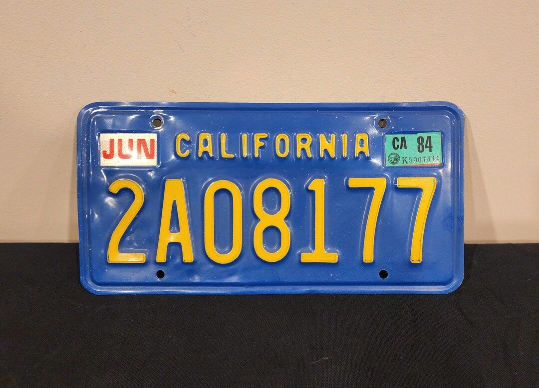 Vintage California License Plate - Etsy