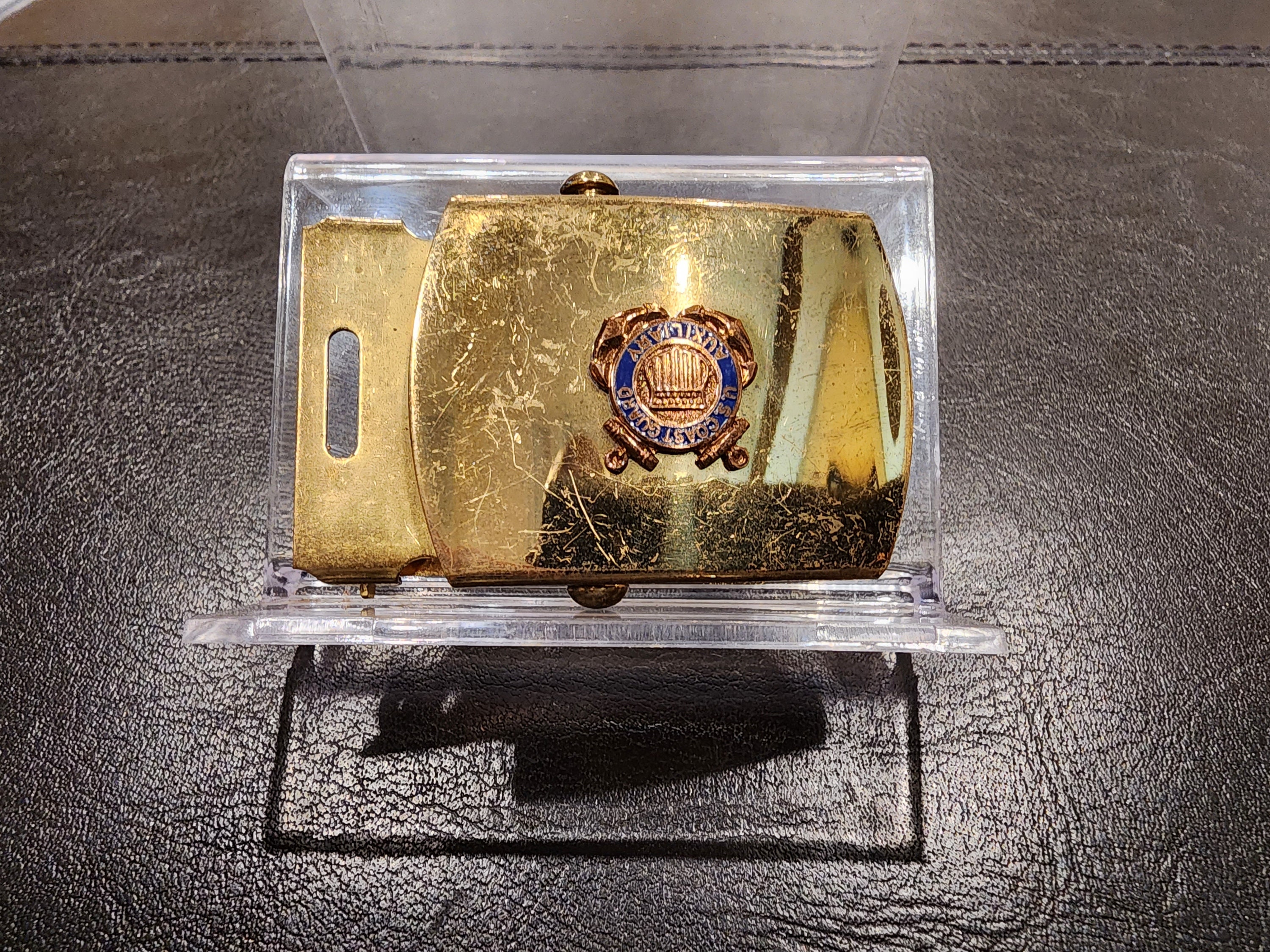 Vintage Brass Belt Buckle, Web Belt Buckle, United States Coast Guard ...