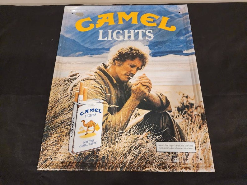 Vintage 1983 Camel Cigarette Tin Sign, Vintage R J Reynolds Cigarette ...
