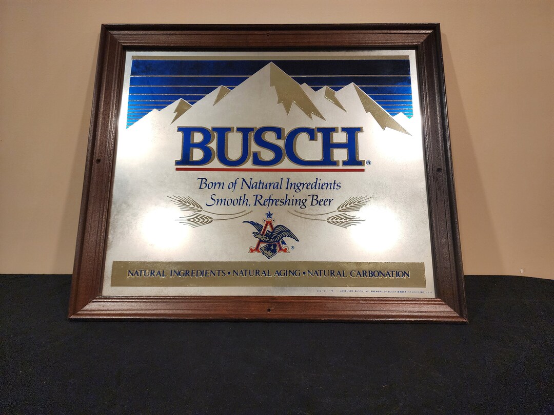 Vintage Busch Mirror Advertisements, Anheuser Busch Beer Bar Mirror - Etsy