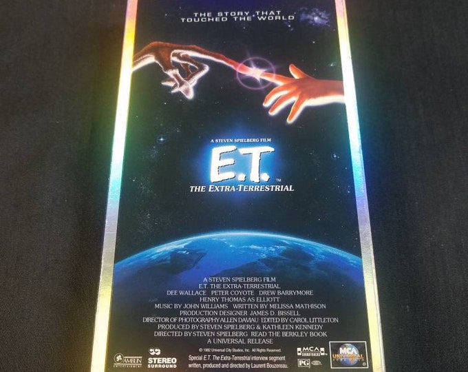 E.T the Extra Terrestrial VHS, Letterbox Edition, Digitally Mastered - Etsy