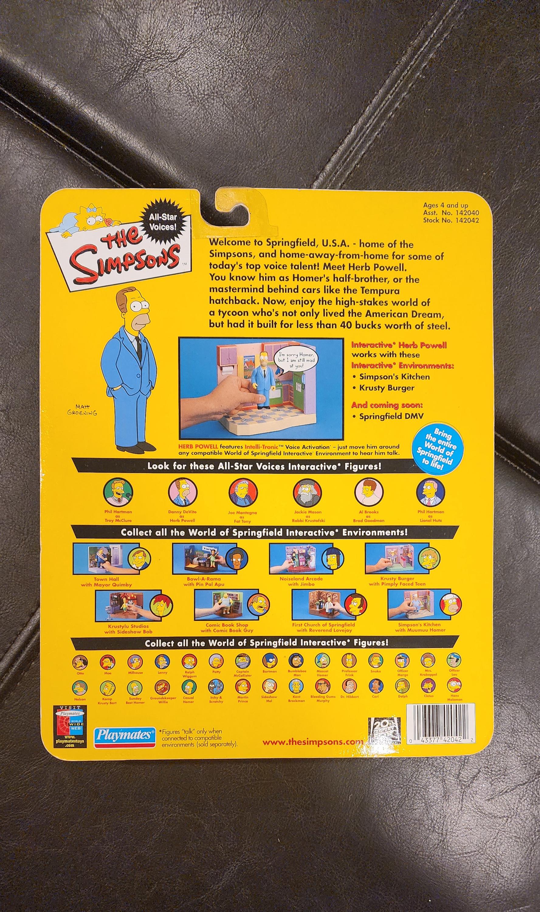 Vintage Playmates, the Simpsons All Star Voices Action Figure. the ...