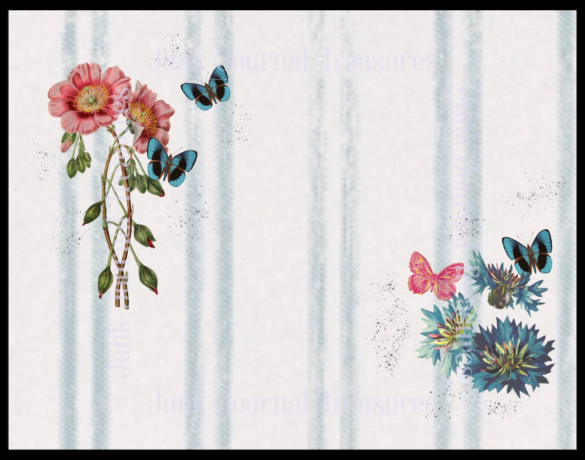 Pretty Florals / Journal Pages / Digital Paper / Instant - Etsy