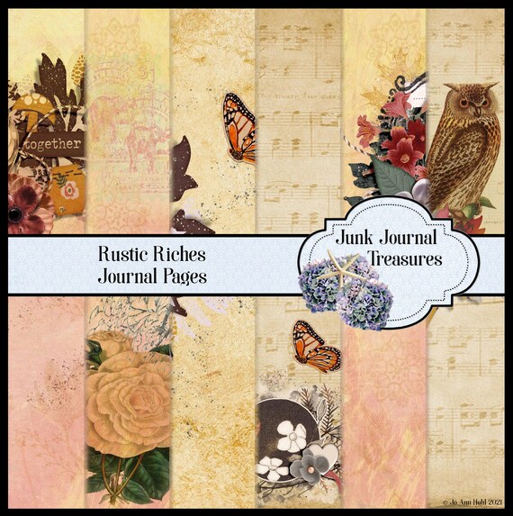 Rustic Riches / Journal Pages / Digital Paper / Instant - Etsy