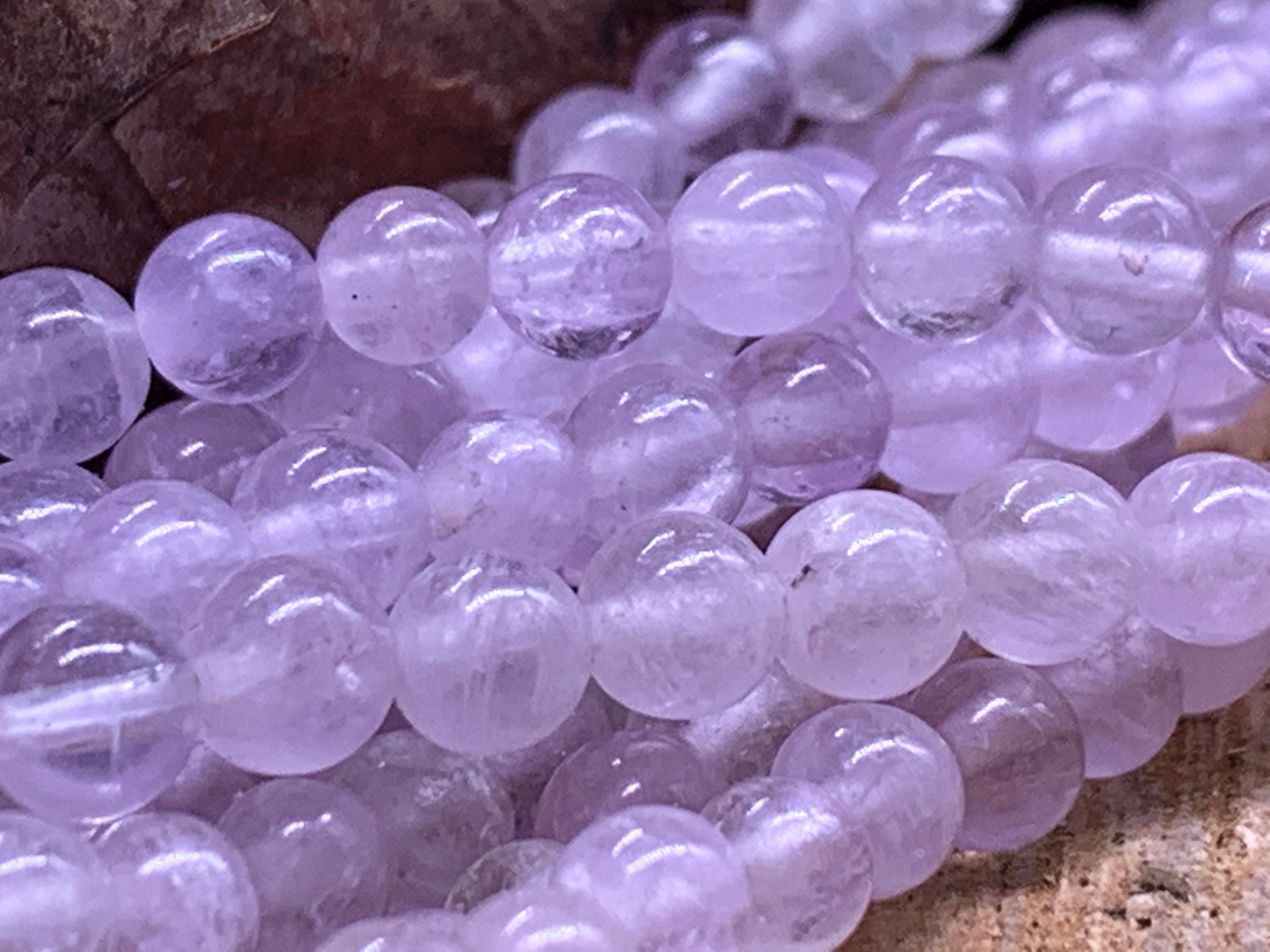 Lavender Amethyst 4mm Round One 8 Inch Strand | Etsy