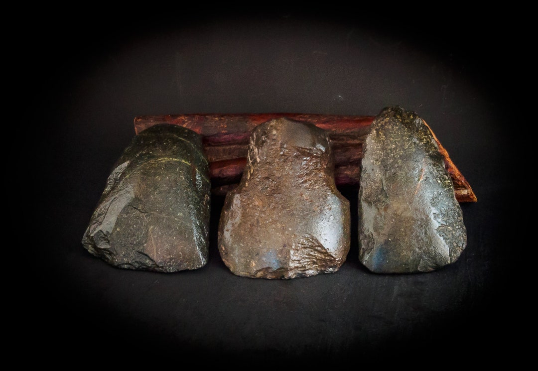 Three Neolithic Stone Adzes/three Stone Axeheads/three Neolithic Thai ...