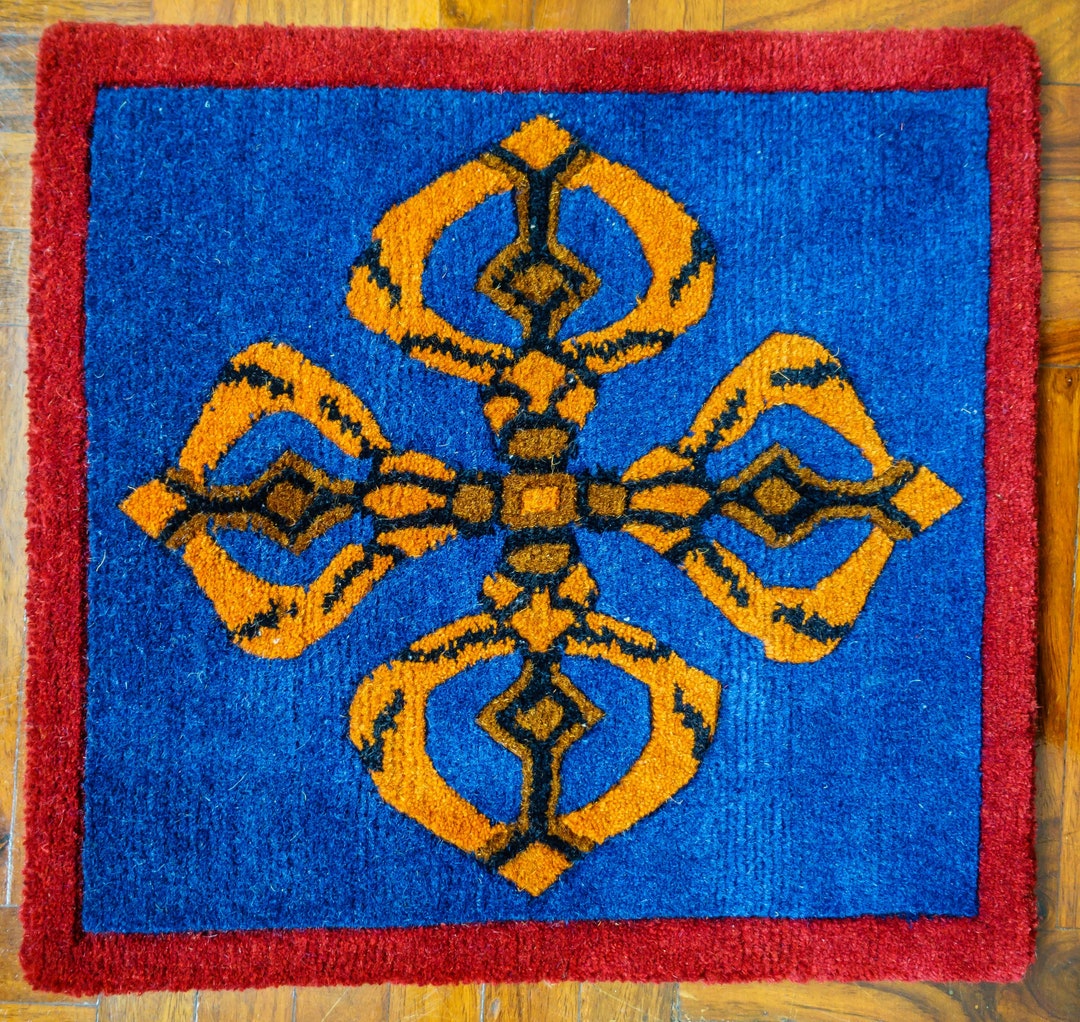 Tibetan Double-dorje Carpet/tibetan Double-dorge Rug/tibetan Double ...