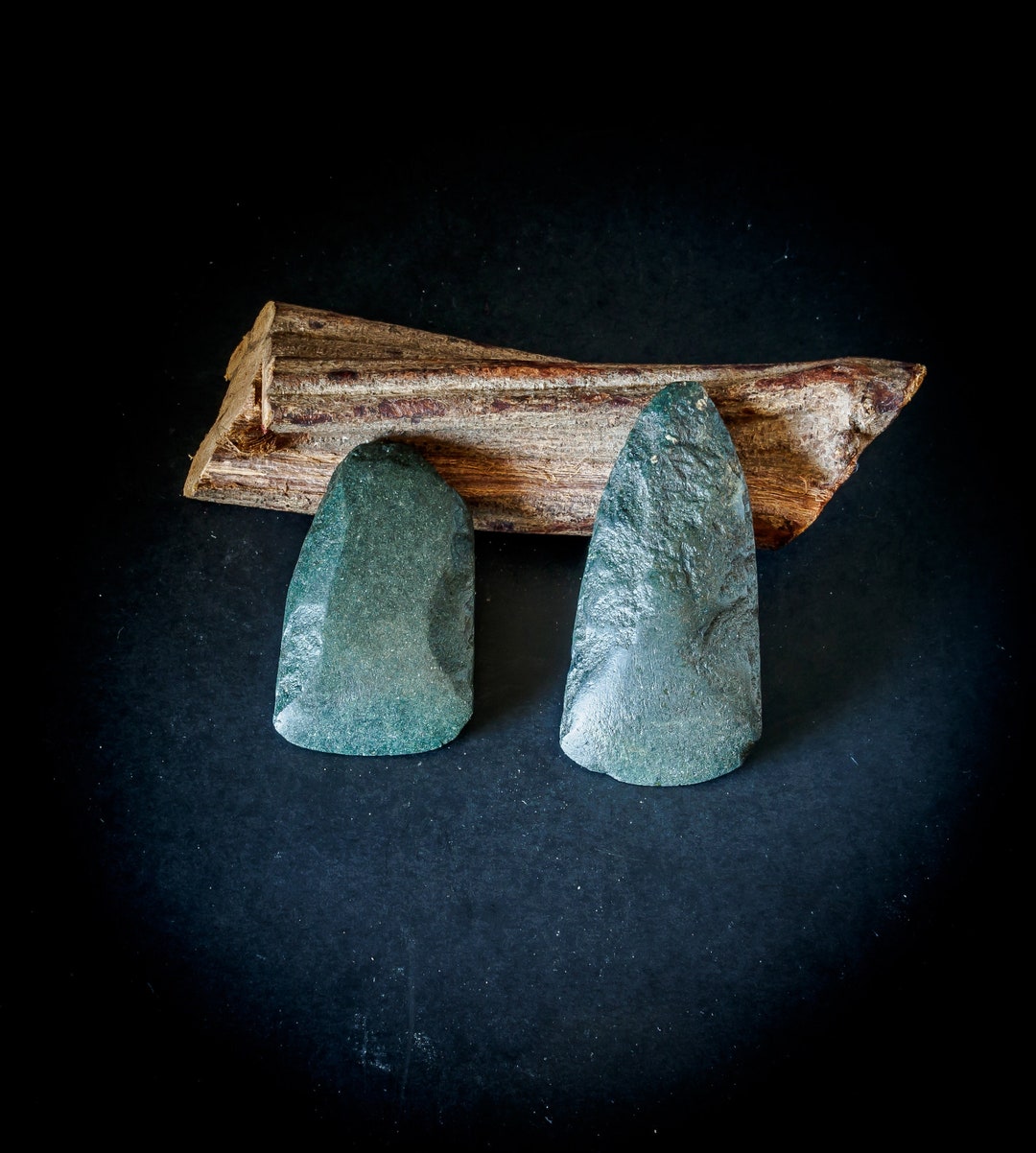 Two Neolithic Stone Adzes/a Pair of Stone Axeheads/two Neolithic Thai ...