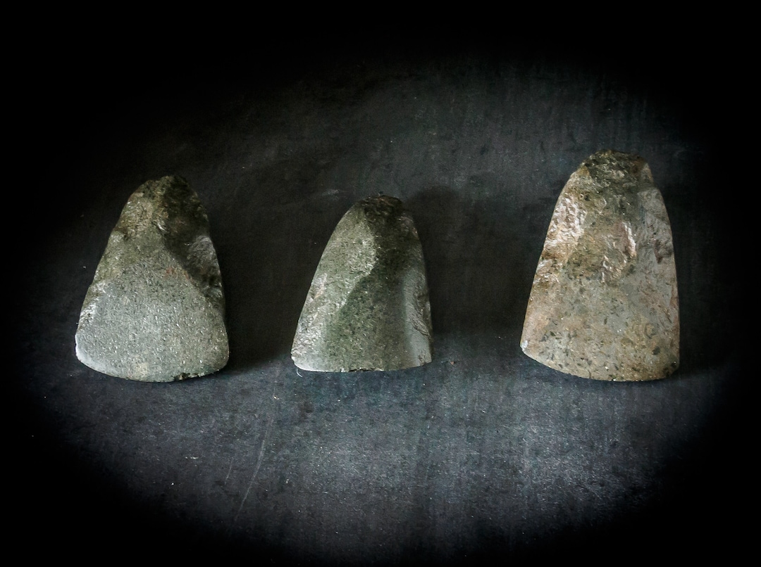 Three Neolithic Stone Adzes: Thai Olivine Basalt Farming Tools - Etsy