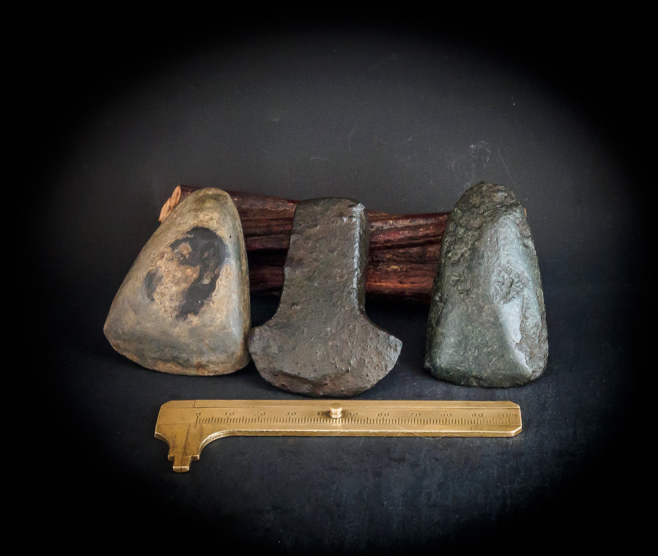 Three Neolithic Stone Adzes: Thai Farming Tools, Olivine Basalt - Etsy