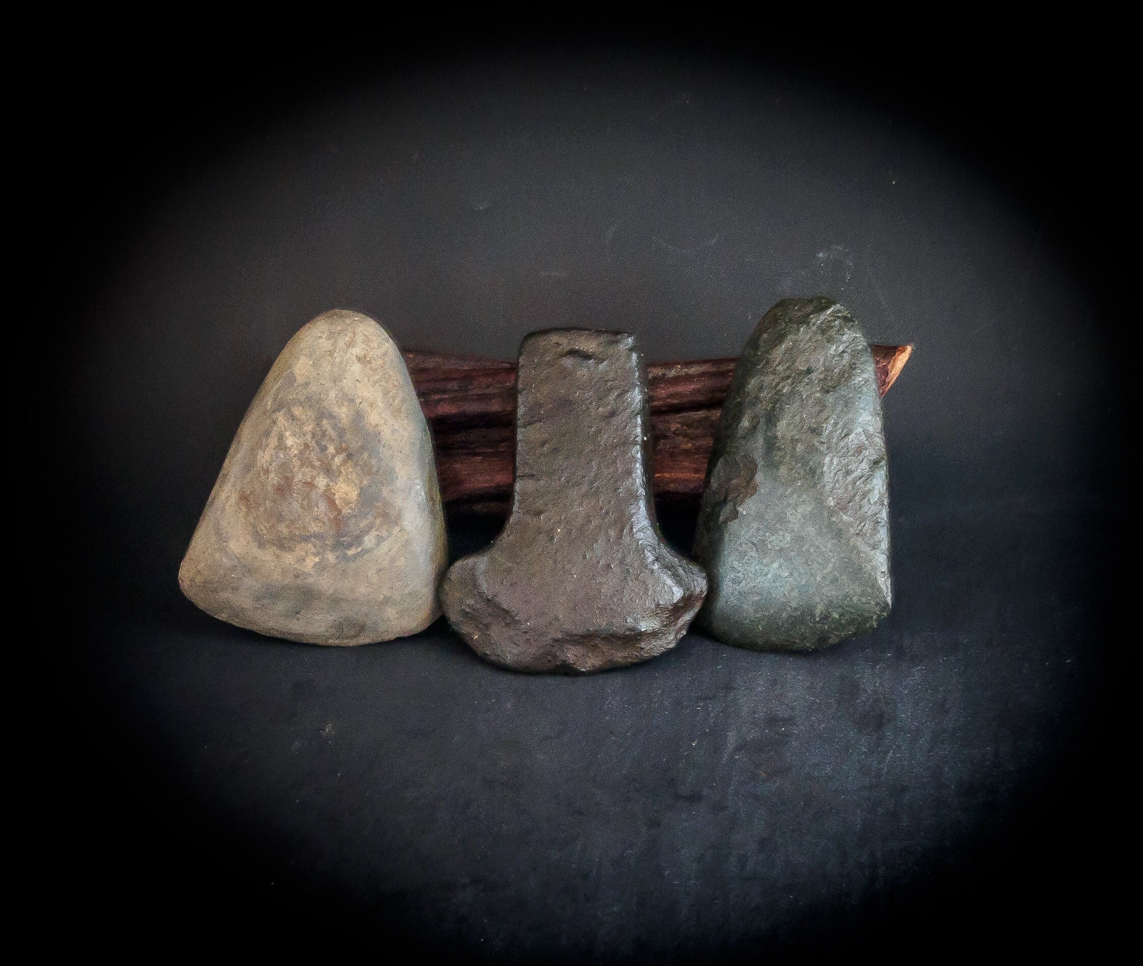 Three Neolithic Stone Adzes: Thai Farming Tools, Olivine Basalt - Etsy