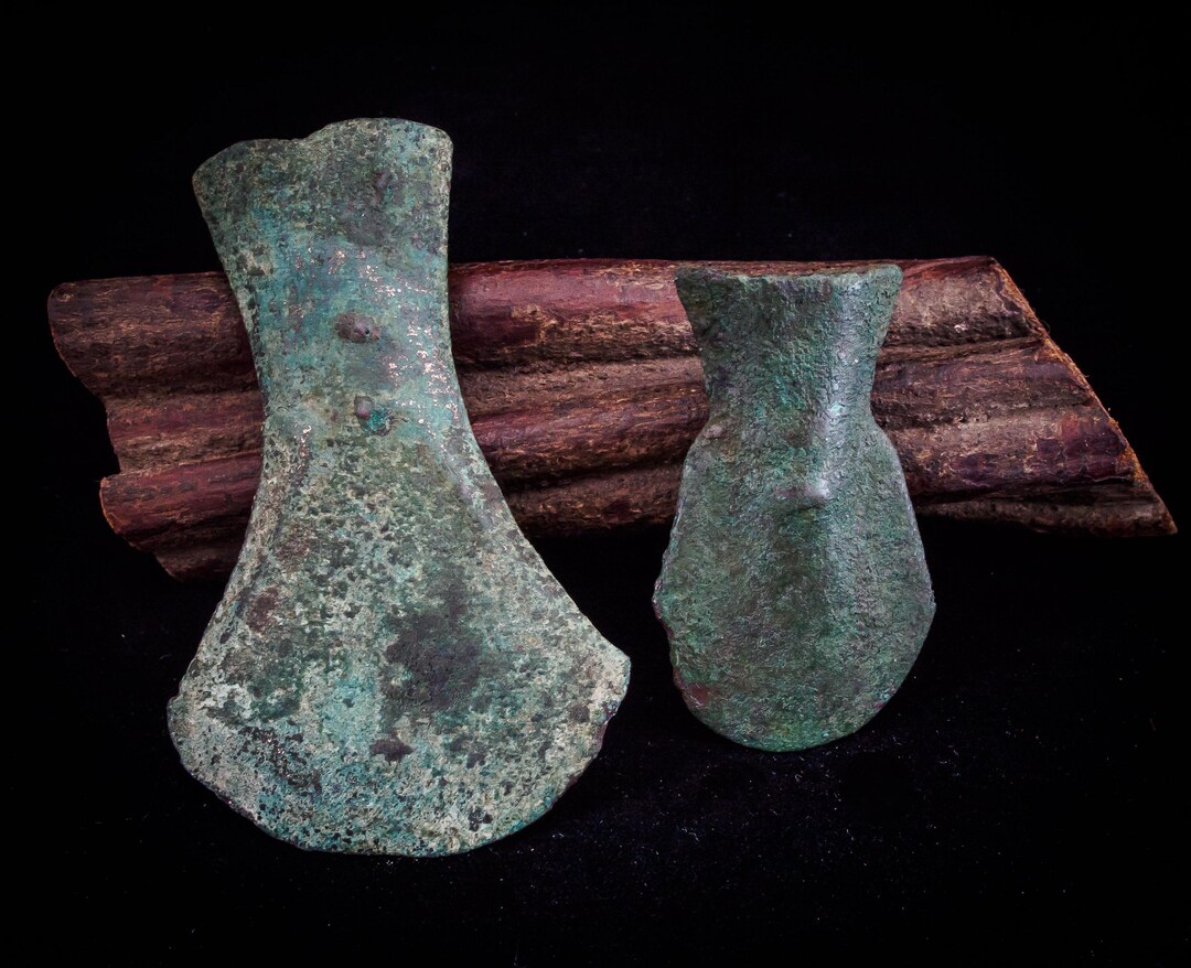 Two Bronze-age Axe Heads From Thailand/two Thai Bronze Farming Tools - Etsy