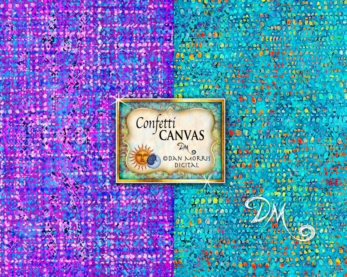 Confetti Digital Paper Set Digital Craft Paper Instant | Etsy