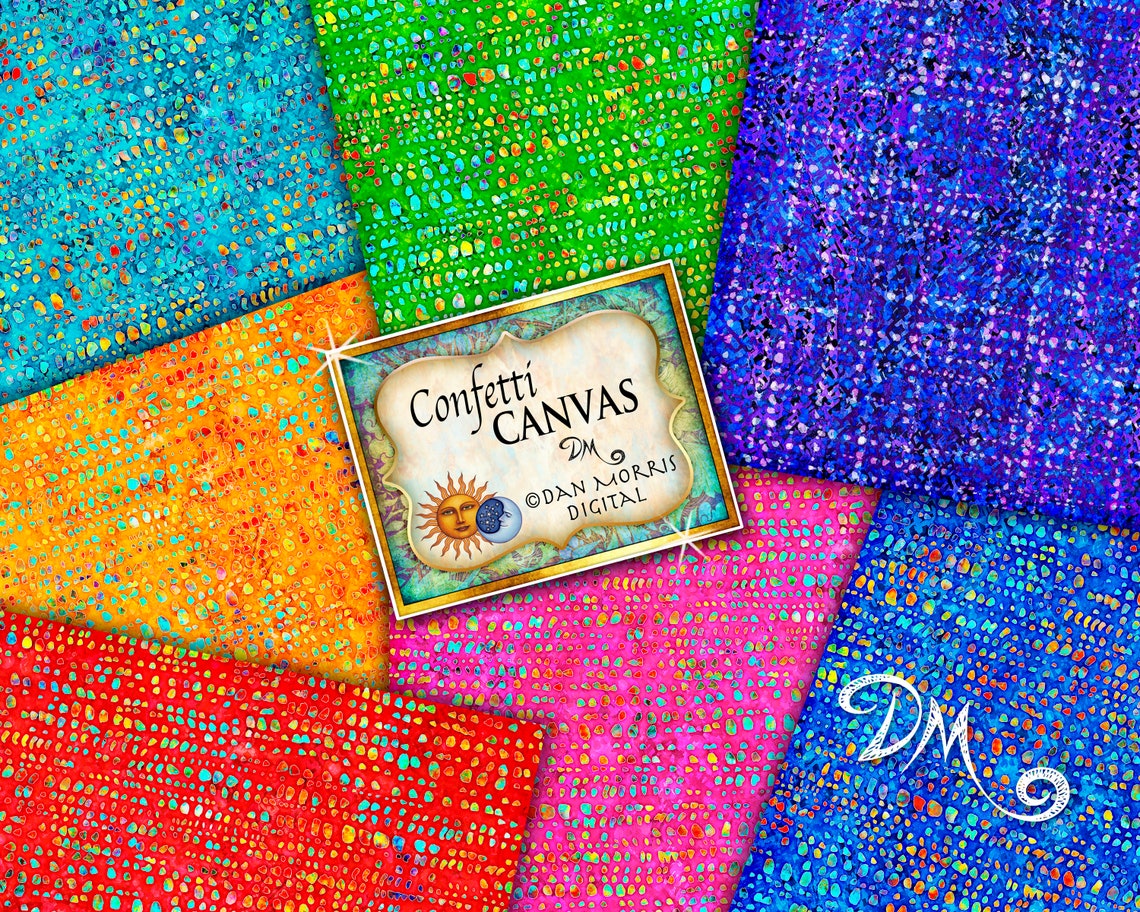 Confetti Digital Paper Set Digital Craft Paper Instant - Etsy