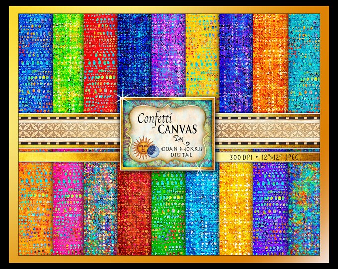 Confetti Digital Paper Set , Digital Craft Paper, Instant Download ...