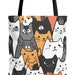 Cute Cat Face Tote Bag, 3 Sizes - Etsy