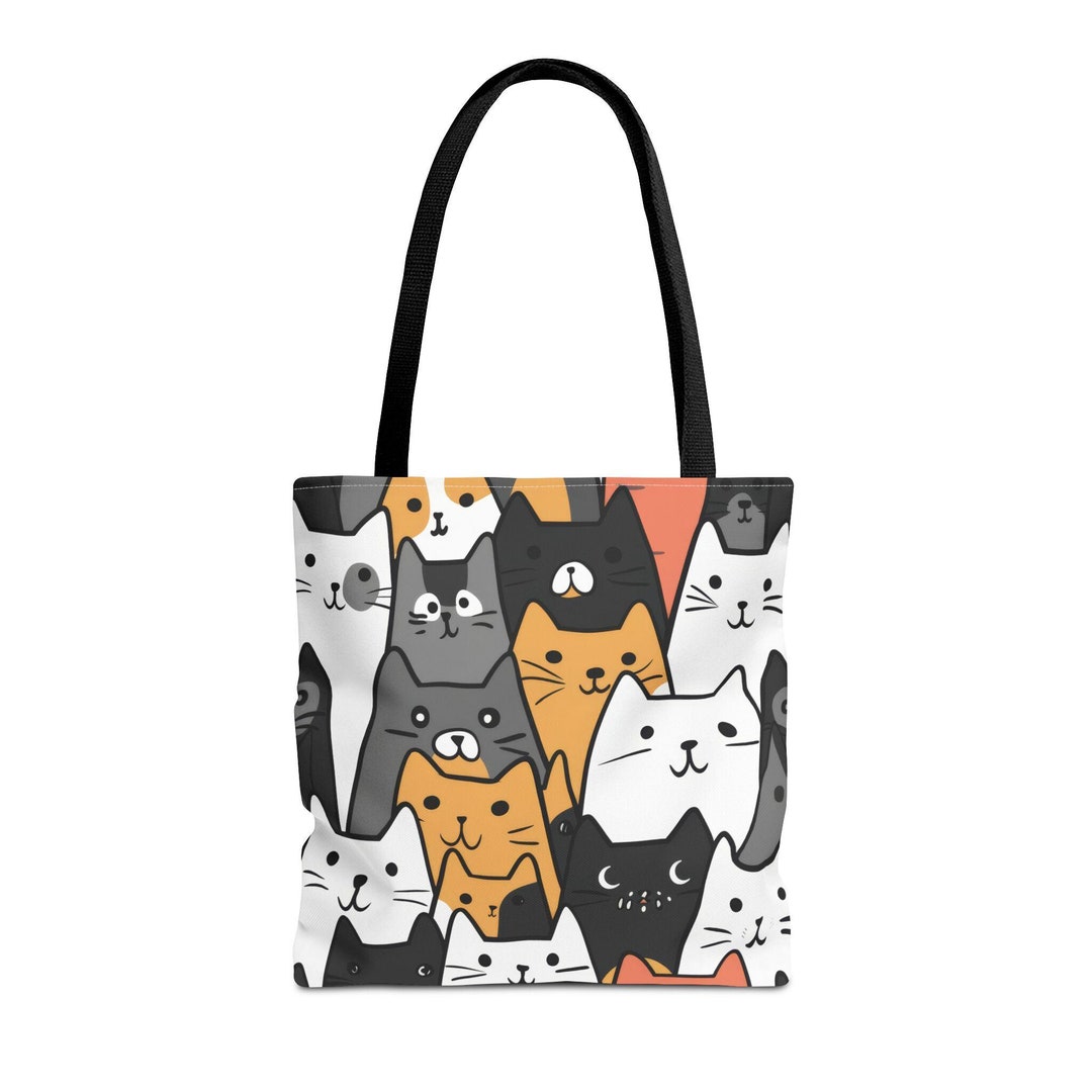 Cute Cat Face Tote Bag, 3 Sizes - Etsy