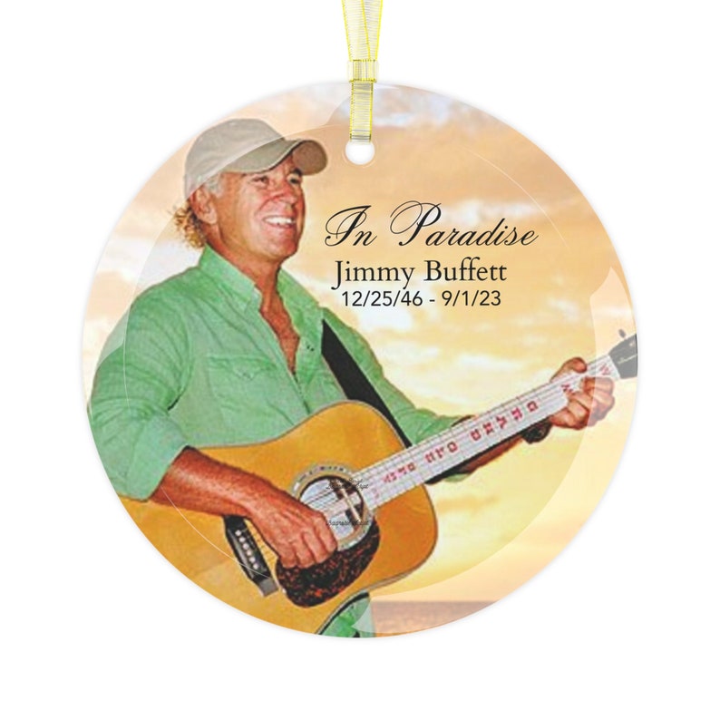 Jimmy Buffett Tribute Glass Ornament - Etsy