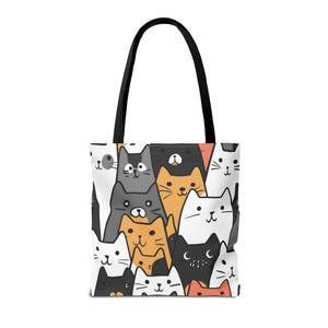 Cute Cat Face Tote Bag, 3 Sizes - Etsy