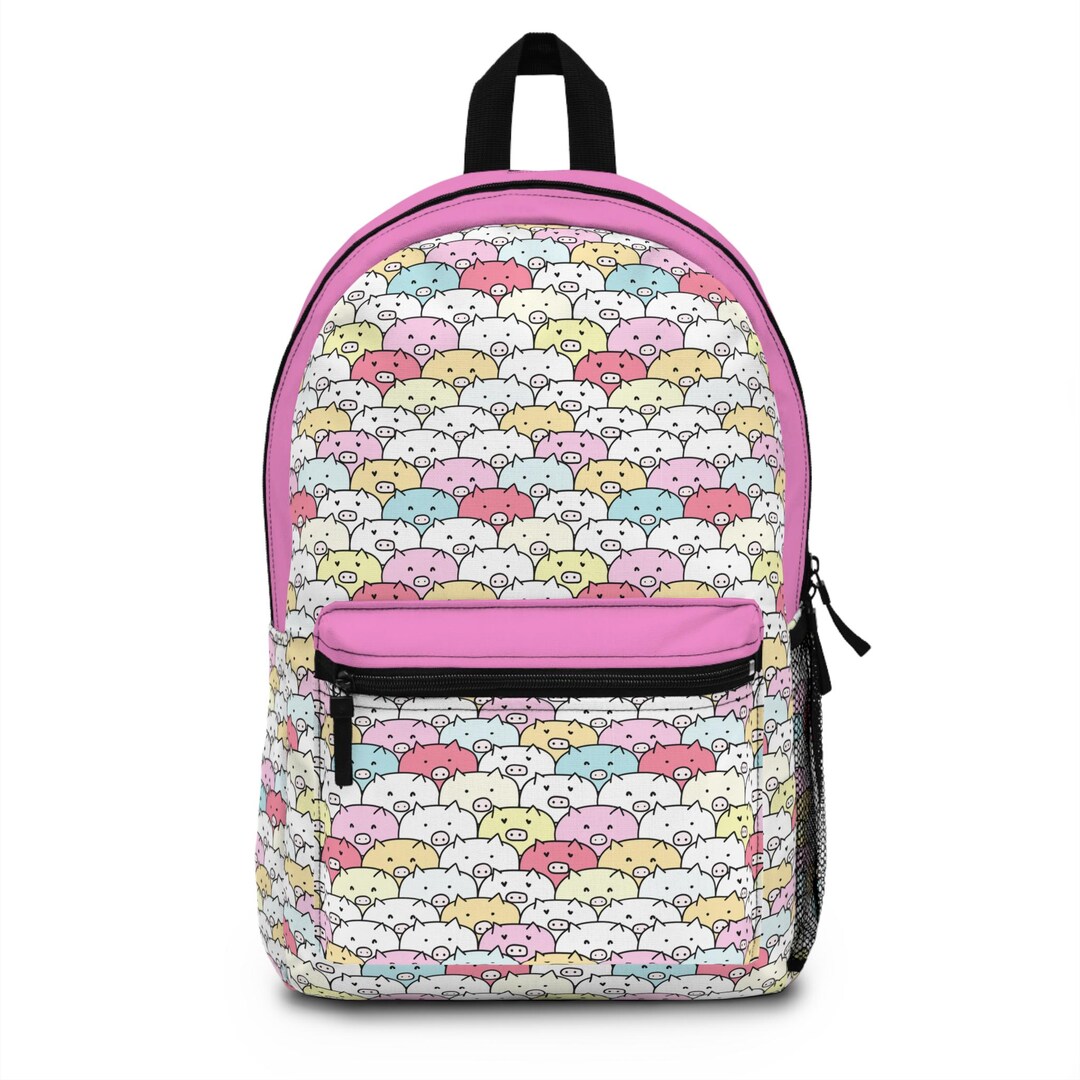 Piggy Print Backpack, Large Backpack, Fun Print Backpack - Etsy