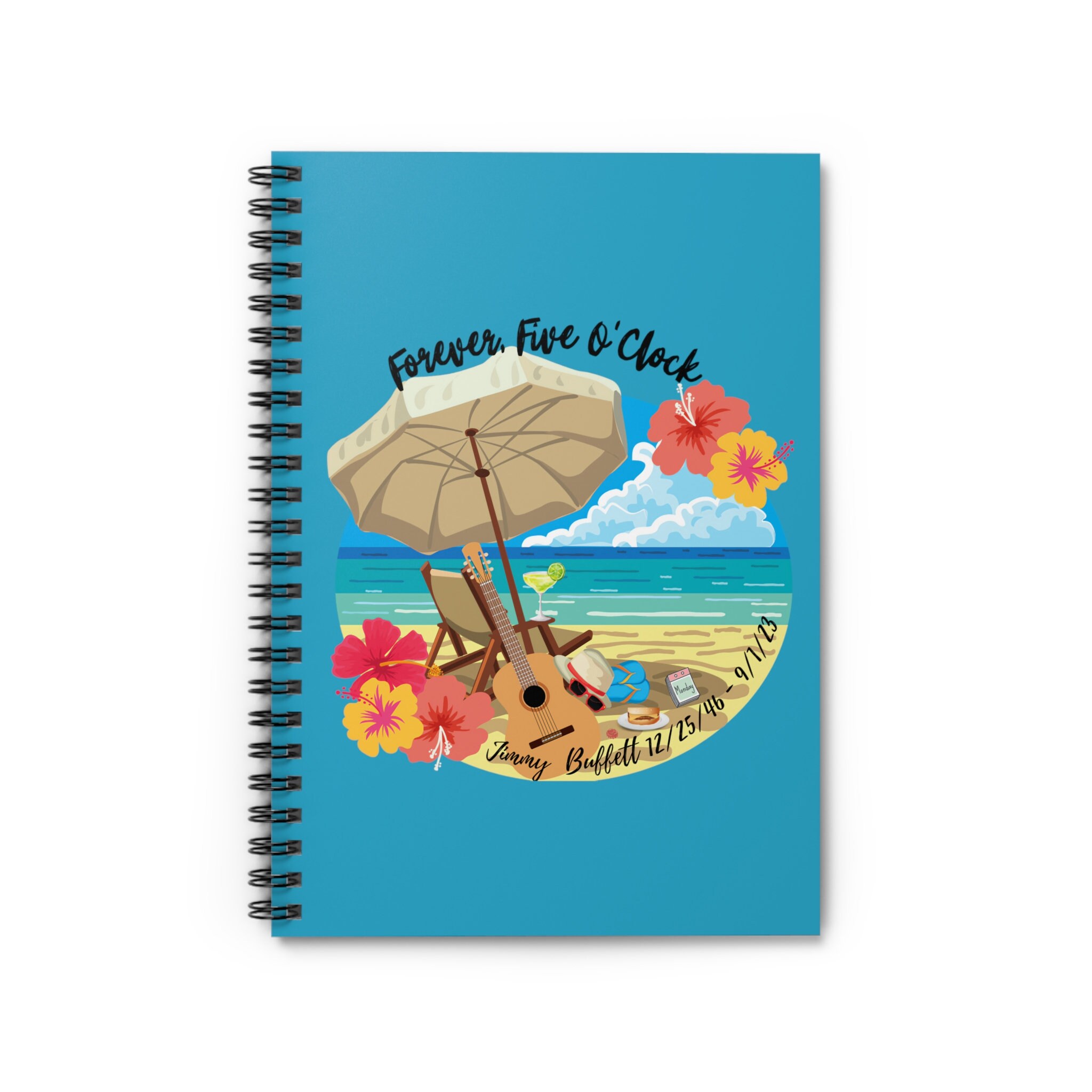 Jimmy Buffett Commemorative, Spiral Notebook Ruled Line - Etsy