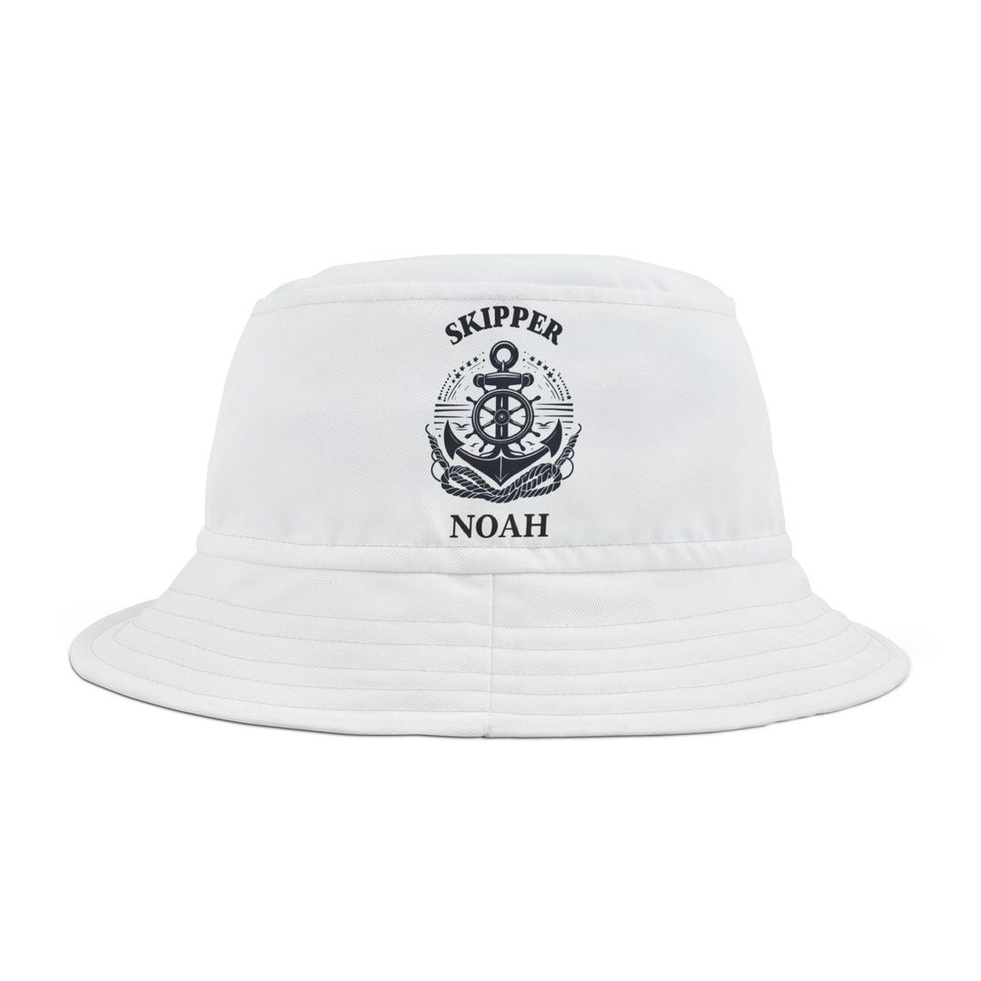 Personalized Skipper Bucket Hat - Nautical Sailboat Cap, Custom Sailor ...