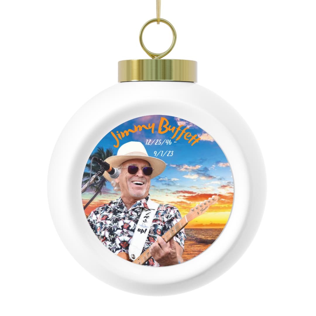 Jimmy Buffett, Ceramic Ball Ornament, Sunset - Etsy