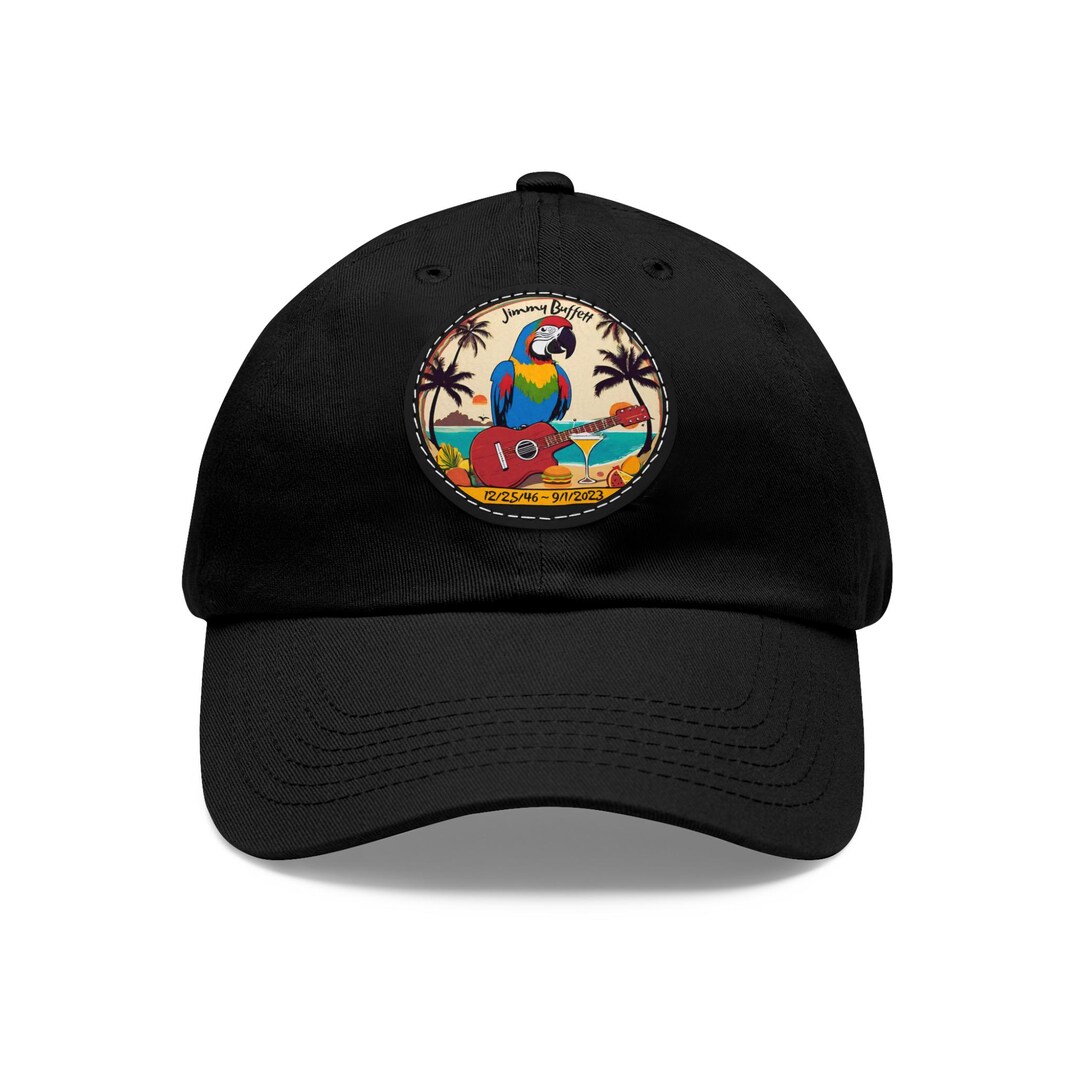 Jimmy Buffett Memorial Cap: Island Tribute, Leather Patch Hat - Etsy ...