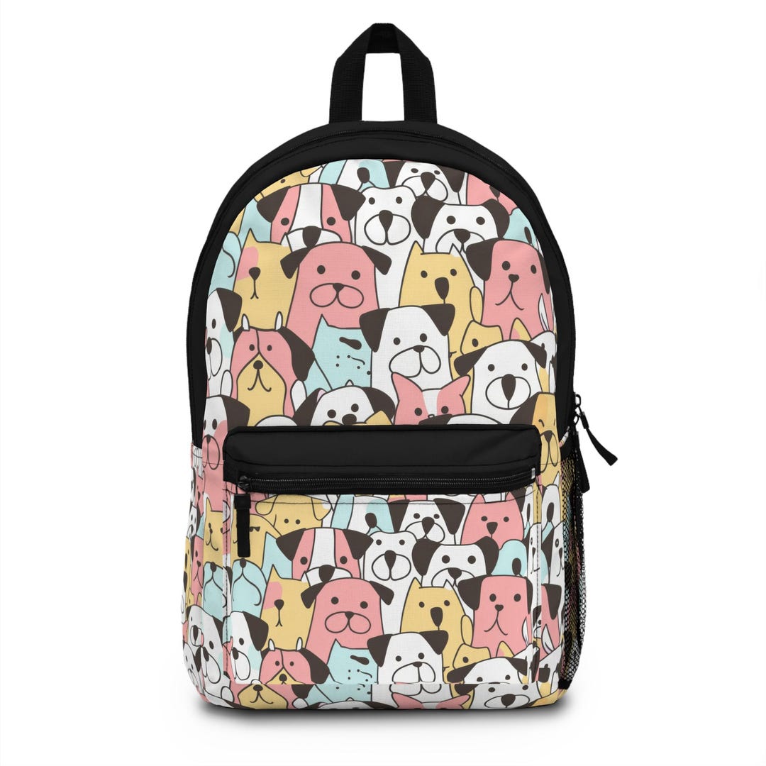Pile of Pups Backpack, Large Backpack, Dog Print Backpack - Etsy