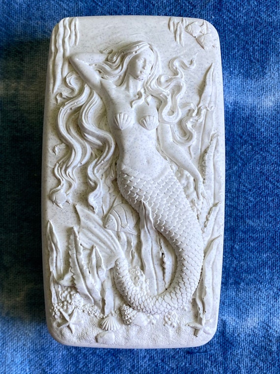 Plasterite Mermaid. EMF Protection EO Diffuser Plaster Art | Etsy