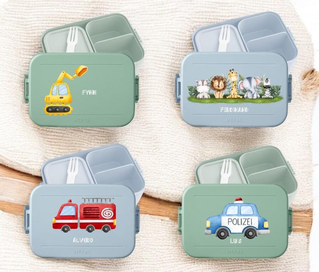 Mepal Lunch Box Personalized With Excavator Motif, Lunch Box for ...