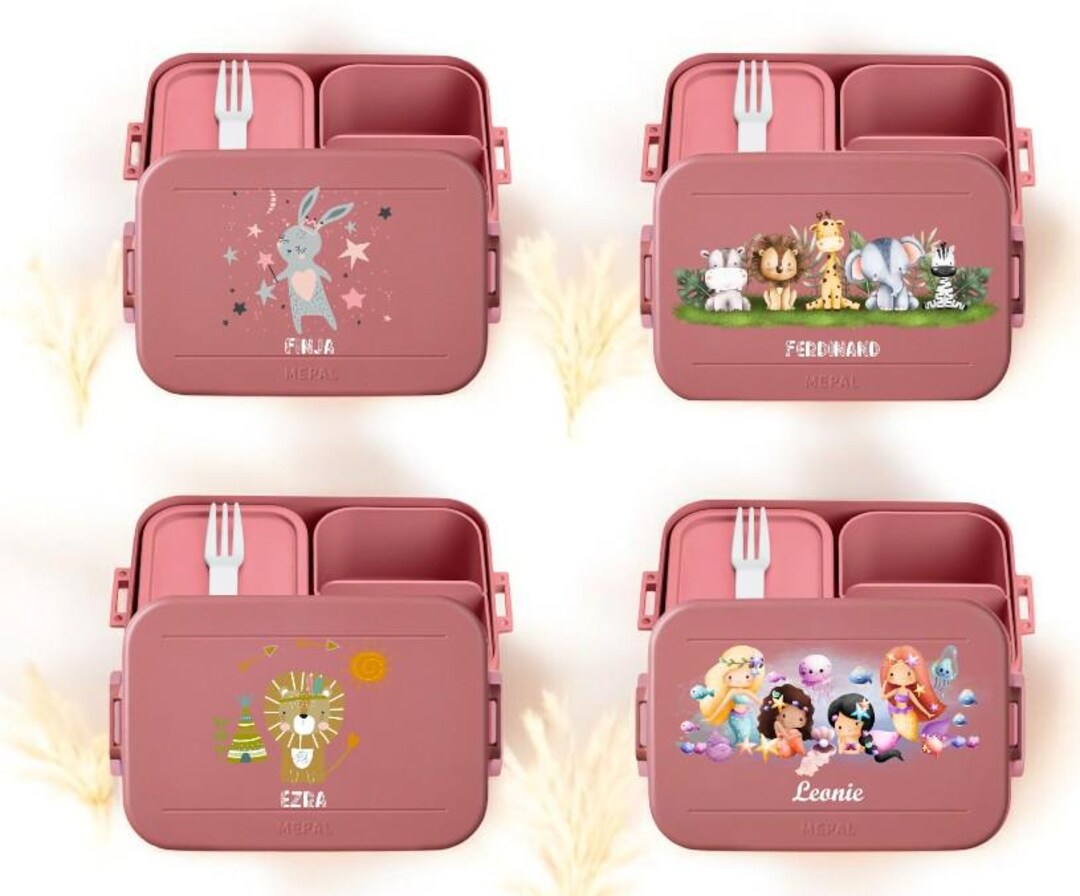 Mepal Lunch Box Personalized With Safari Motif, Lunch Box for Children ...