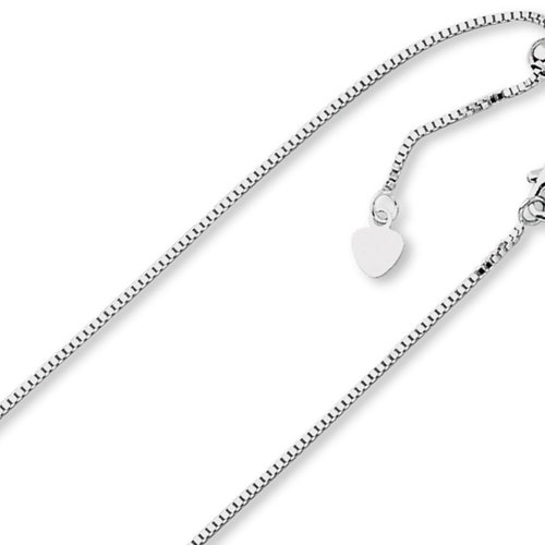 0.80mm Adjustable Box Chain Necklace REAL Sterling Silver up - Etsy