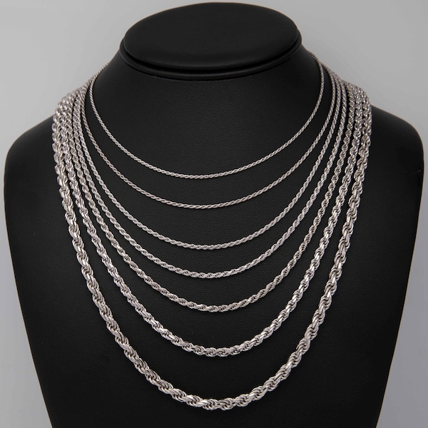Silver Rope Chain - Etsy