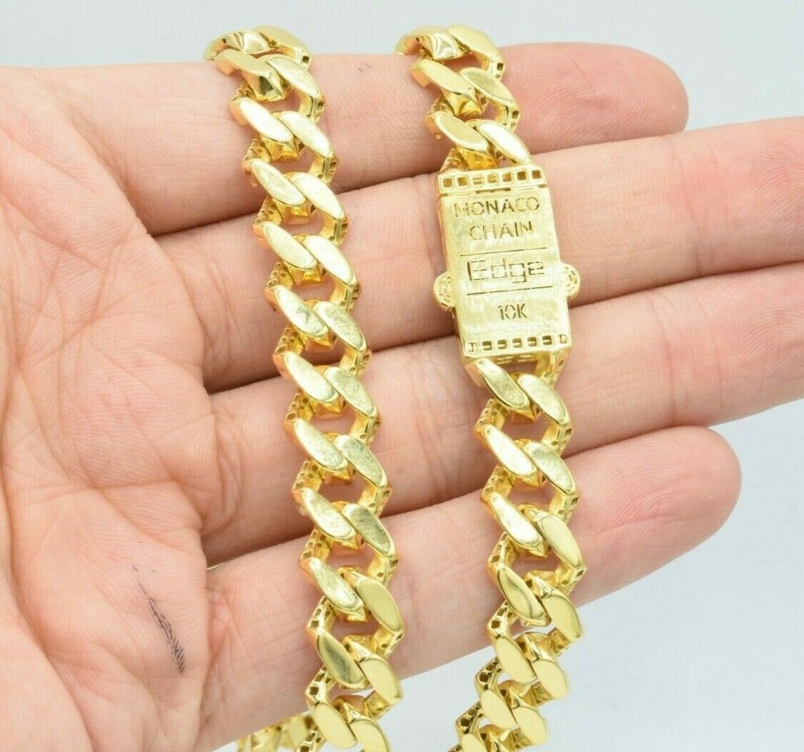 12mm Miami Cuban Royal Edge Link Box Lock Chain Necklace Real - Etsy