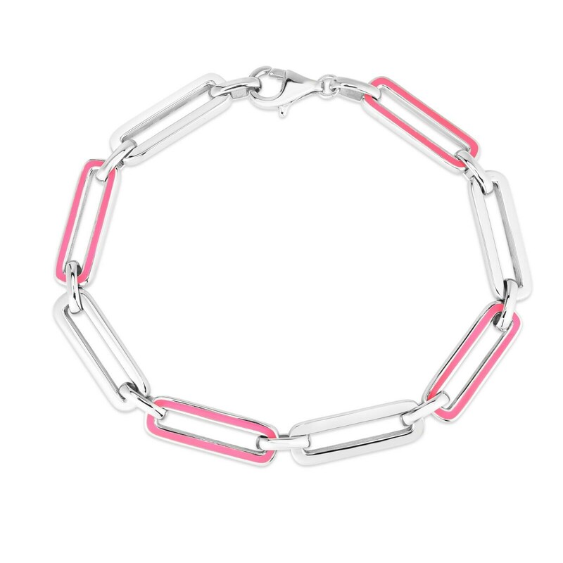 Pink Enamel Bracelet - Etsy