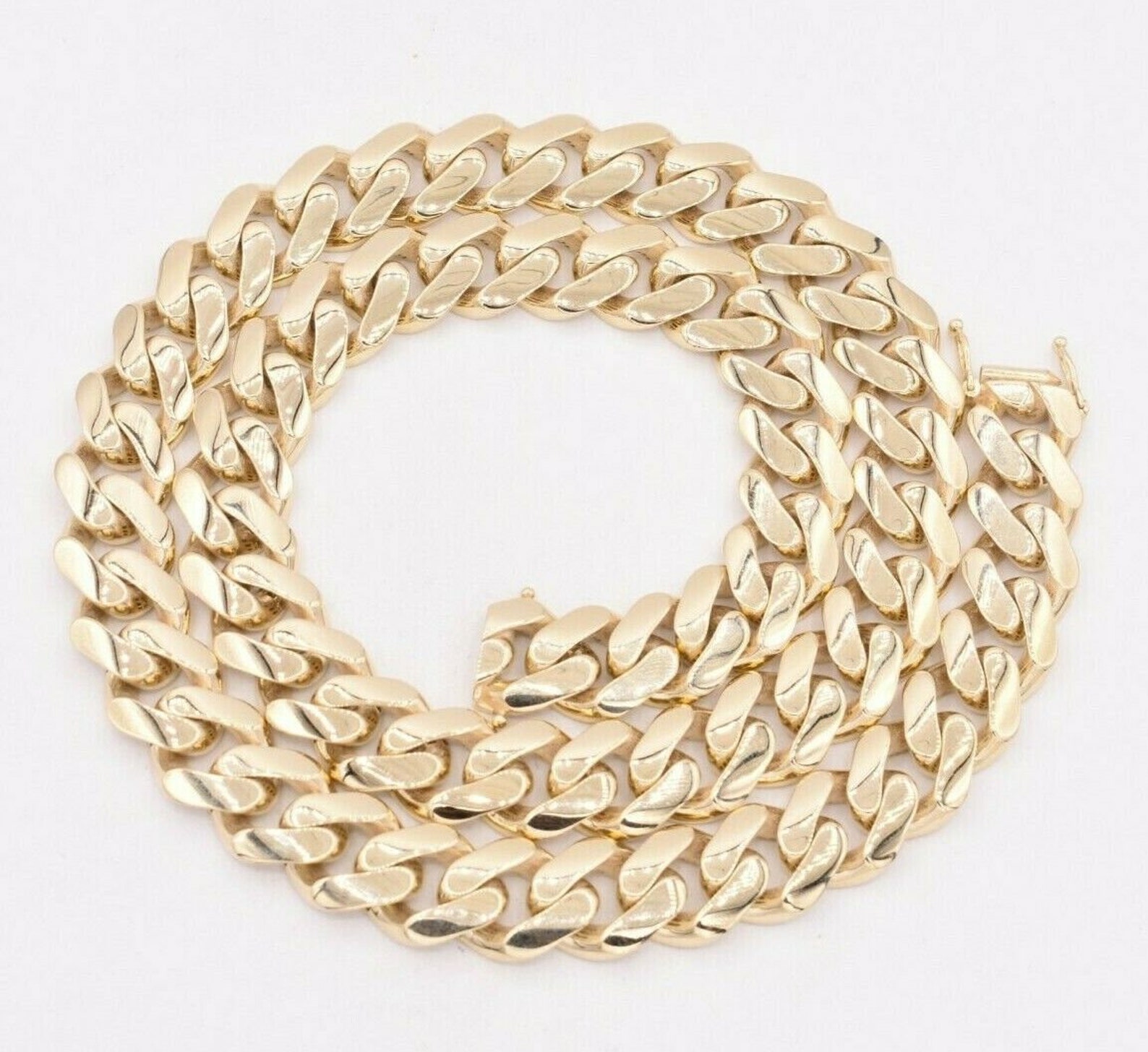 15mm Mens Miami Cuban Royal Link Chain Necklace Box Clasp Real | Etsy