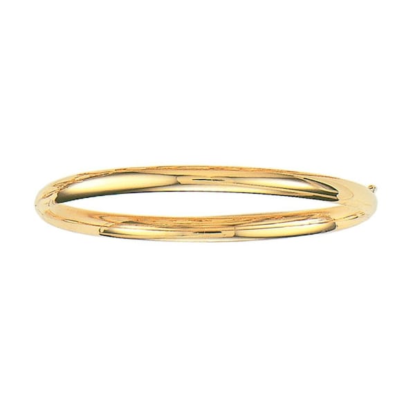 Gold Bangle Bracelet 14k - Etsy