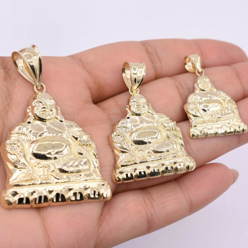 Gold Buddha Pendant - Etsy