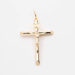 Jesus Crucifix Cross INRI Pendant Real 10K Yellow Gold All Sizes - Etsy