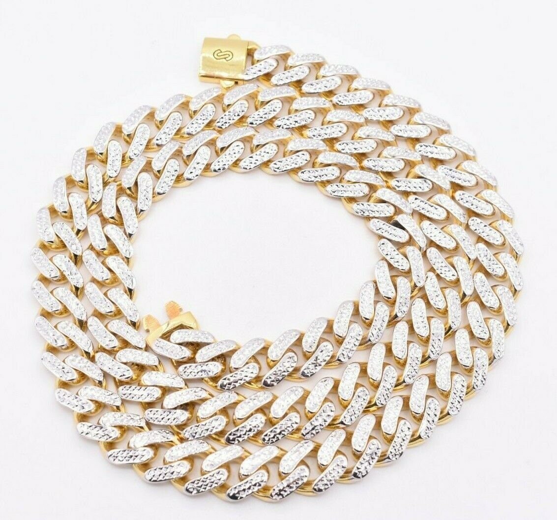 11mm Miami Cuban Royal Chain Diamond Cut Necklace Real 10K - Etsy