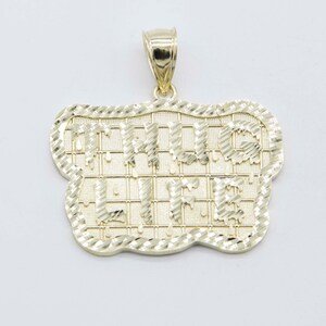 Diamond-cut "thug Life" Medallion Pendant Solid Real 10K Yellow Gold ...